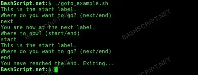 Bash Script Goto Label Example: How to Simulate Label-Based Navigation ...
