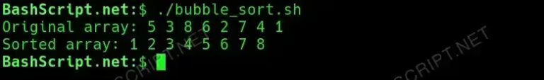 Bubble Sort Example Using Bash Script – BashScript.net